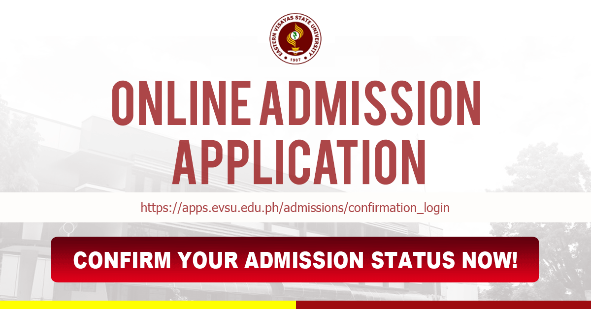 Admission Confirmation Login - EVSU Apps